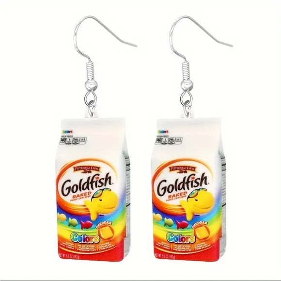 Jewelry | New Goldfish Crackers Rainbow Novelty Earrings | Poshmark